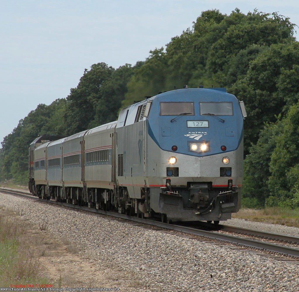 Amtrak 350 Wolverine heads east on the Michigan line